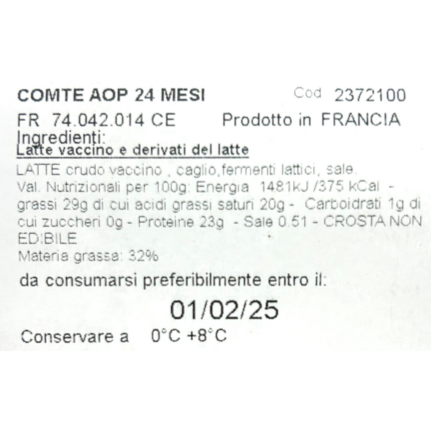 Formaggio Comté DOP 24 mesi - casa del formaggio